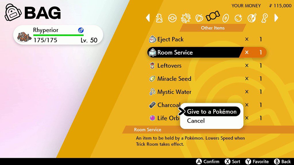 Pokémon Sword and Shield: Choosing held items in competitive play