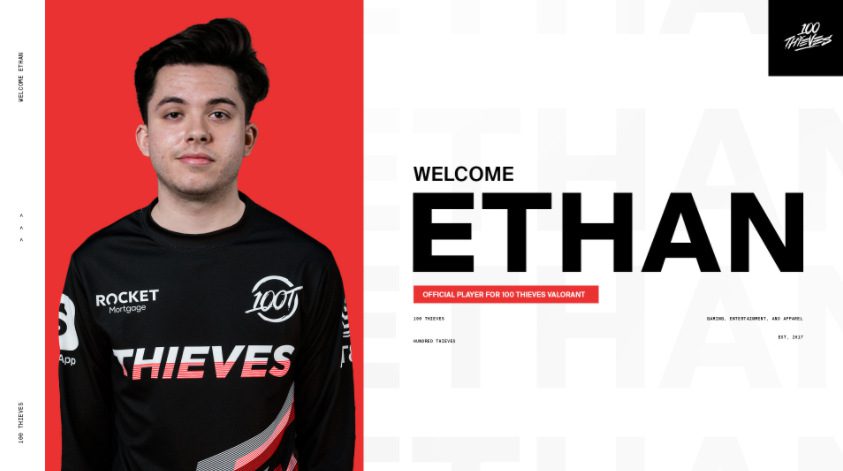 Ethan leaves CS:GO to join 100 Thieves Valorant roster