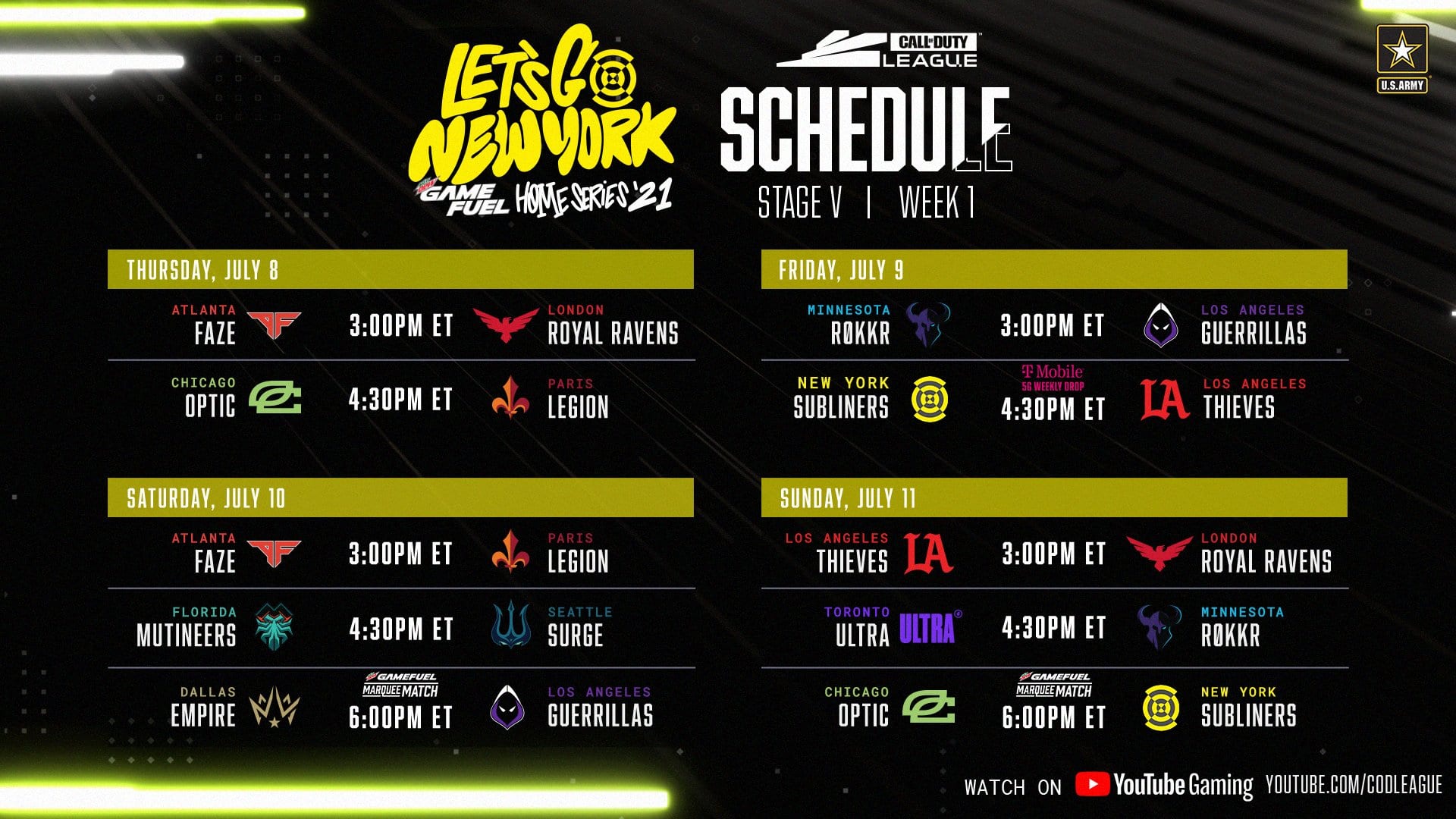 The top three matches to watch at the New York Subliners Home Series