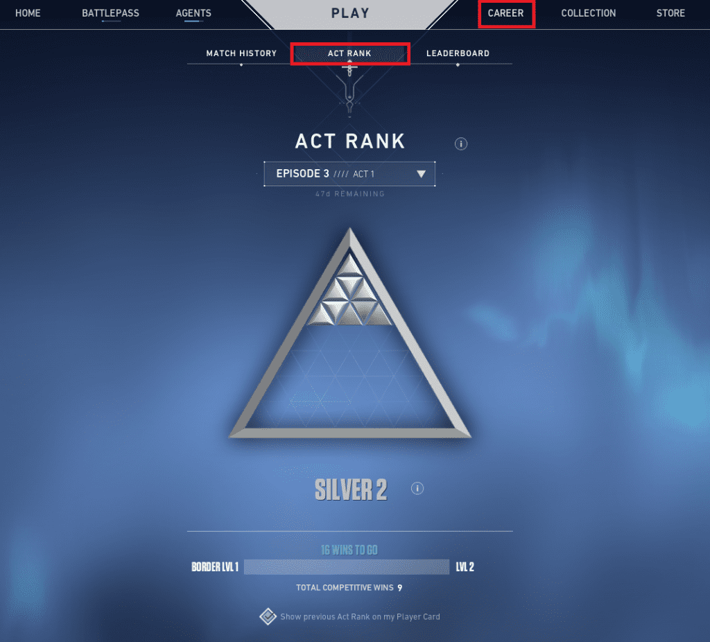 How to hide and reveal your Act Rank Badge in VALORANT