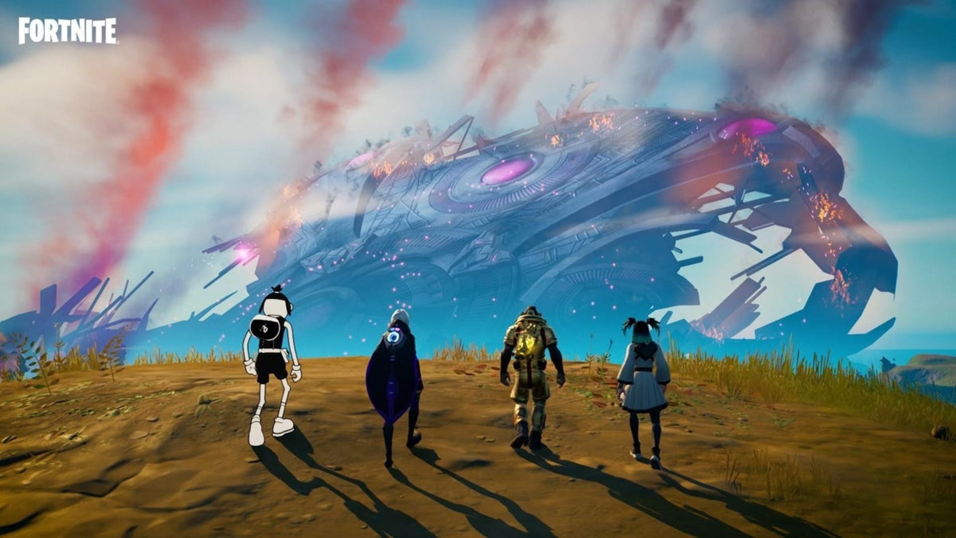 How to use an Alien Jump Pad at an Alien Crash Site in Fortnite Season 8