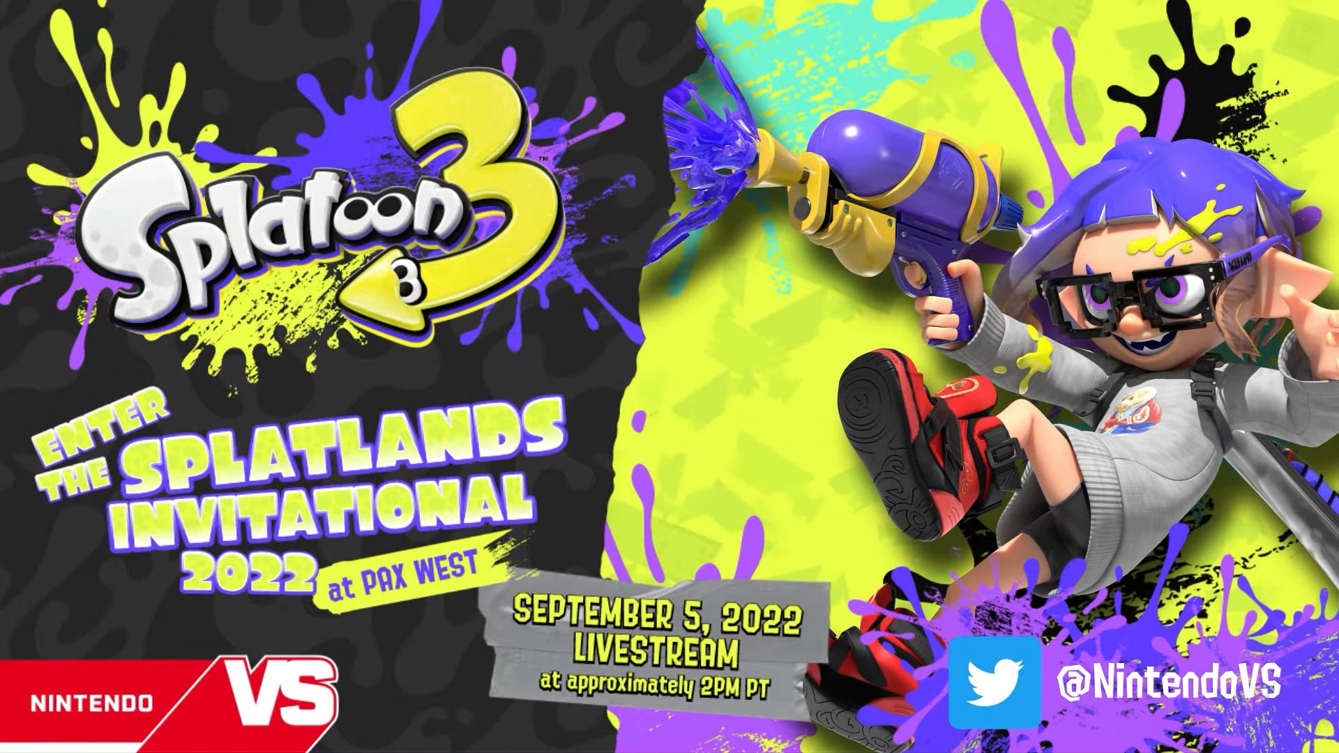 Splatoon 3 Enter the Splatlands Invitational coming to PAX West