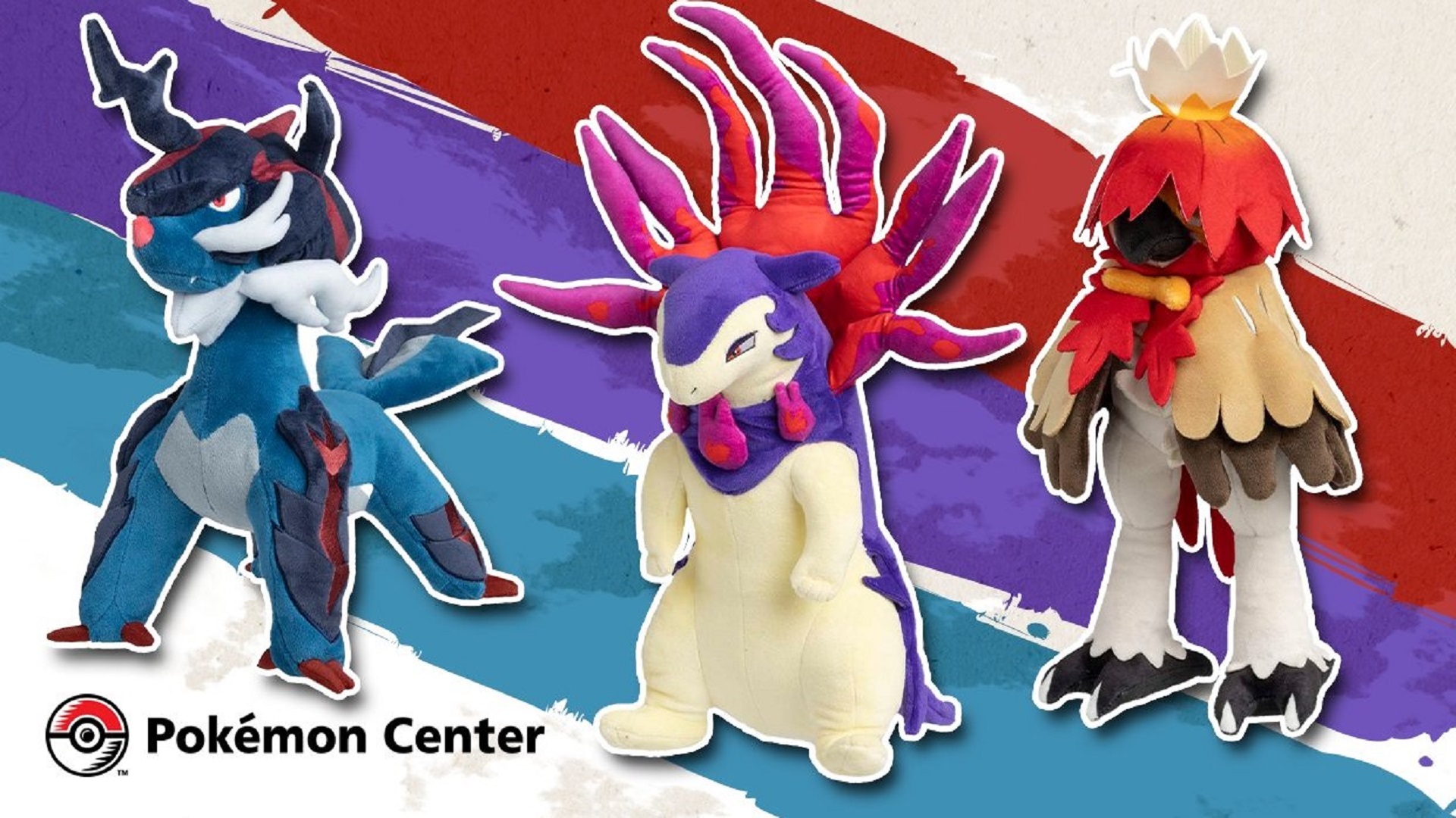Hisuian starter plushies come to Pokémon Center - Upcomer